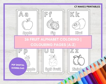 26 Under the Sea Creatures Alphabet Coloring Pages A-Z ABC Colouring ...