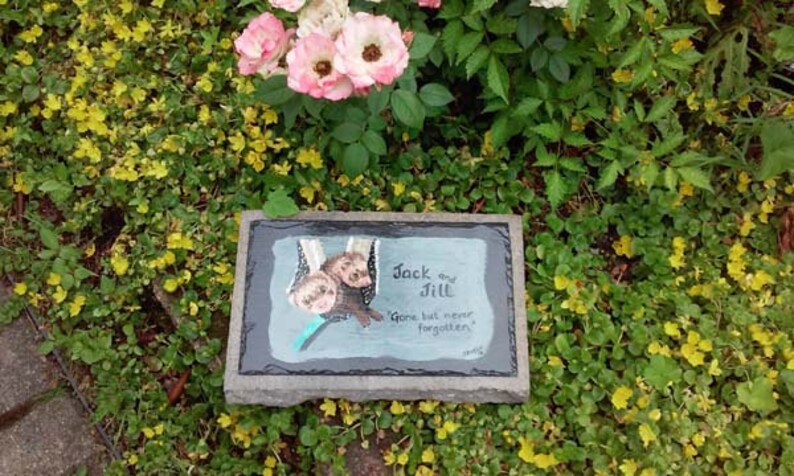 Ferret Memorial Stone, Ferret Garden Stone, Small Pet Memorial ...