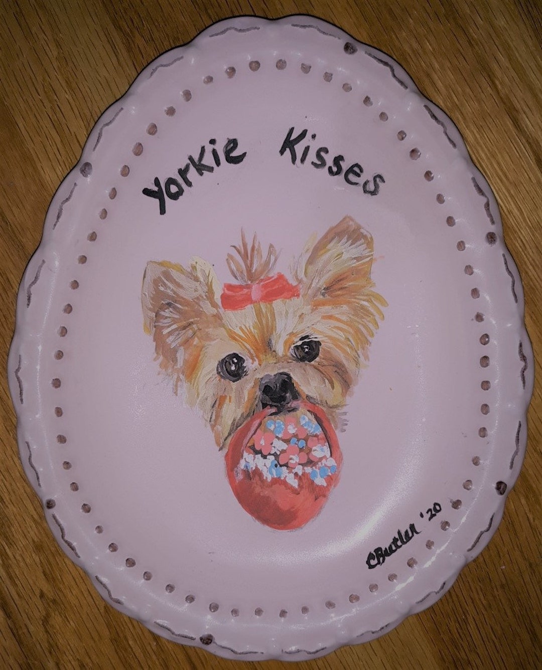 Yorkie, Yorkshire Terrier, Ceramic Plate, Yorkie Plate, Yorkie Portrait ...