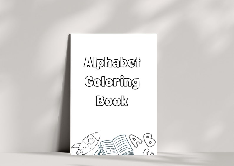 Alphabet Coloring Book, ABC Book, Kids Coloring, Toddler Learning ...