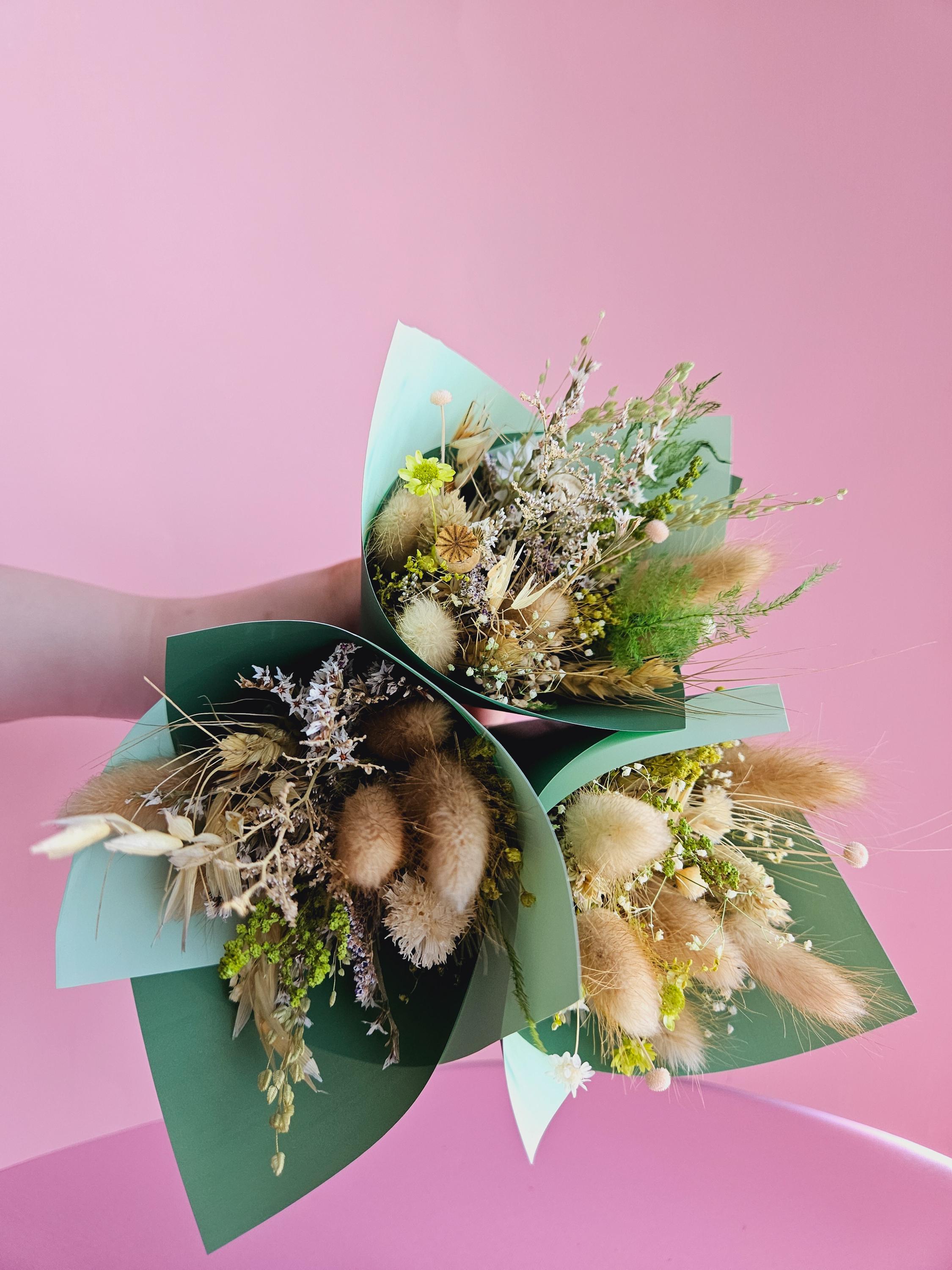 Mini Three Piece Flower Bouquet Set| Wedding Favors, Birthday Party ...