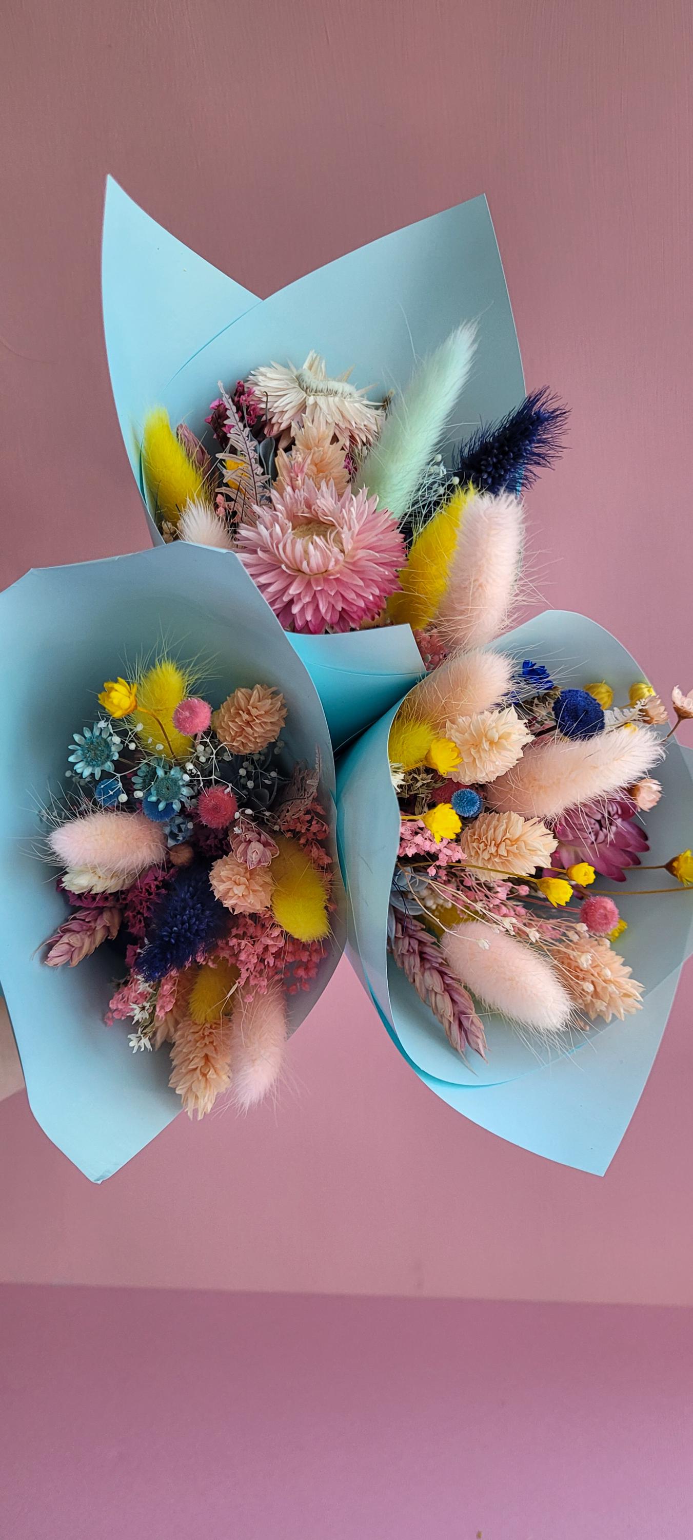 Mini Three Piece Flower Bouquet Set| Wedding Favors, Birthday Party ...