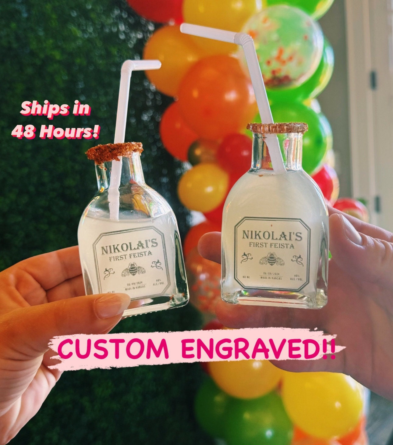 Mini Patron Bottles - Engraved & Personalized! - Etsy