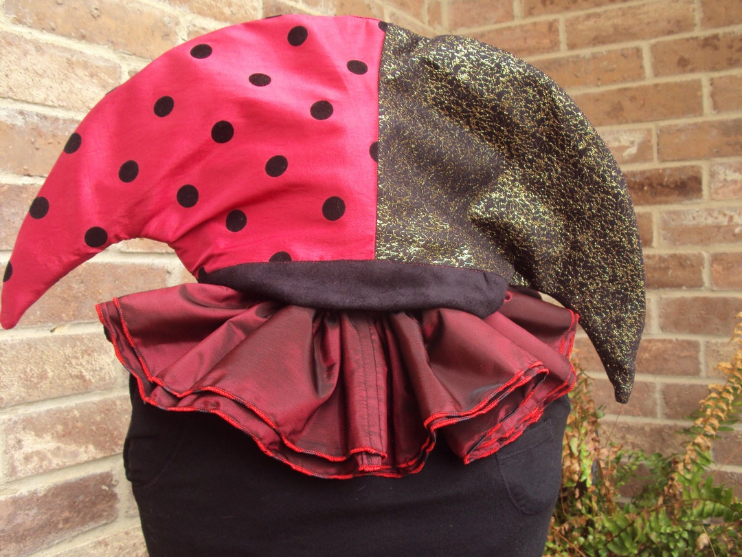 Sexy Polka Dot Jester, Steam Punk Jester, Polka Dot Skirt, Red Jester ...