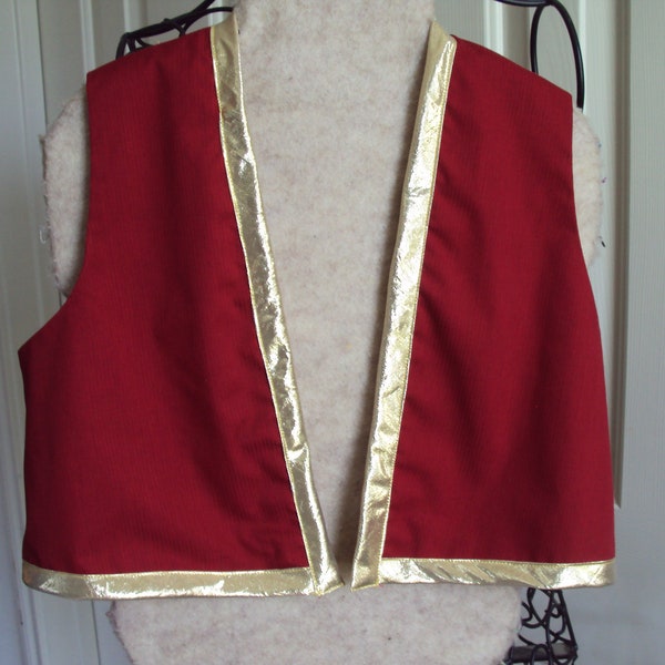 Red Elf Vest - Etsy