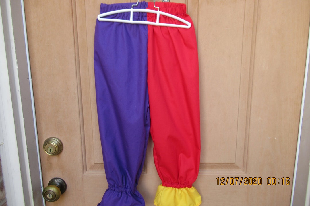 A Purple Red and Gold Pants Jester Pants Mardi Gras - Etsy