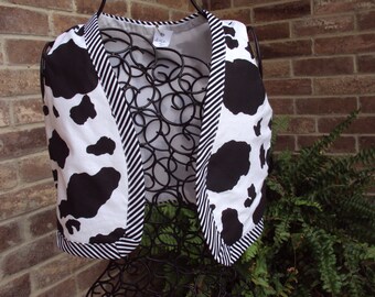 Cow Print Vest | Etsy