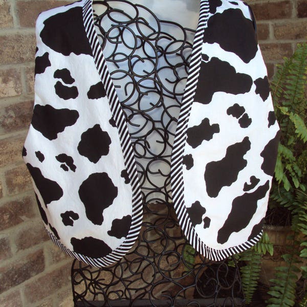 Cow Print Vests - Etsy