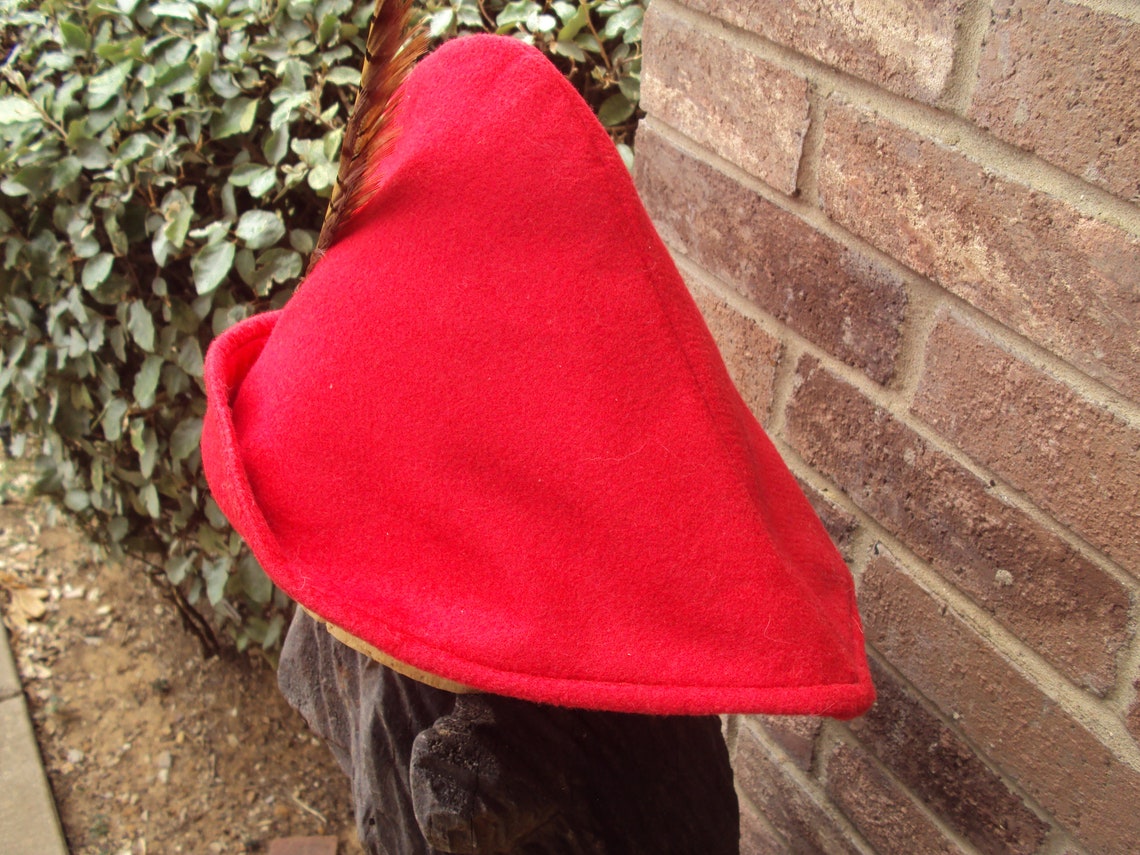 Robin Hood Style Hats--choose Your Color-- Orange, Red, Navy - Etsy