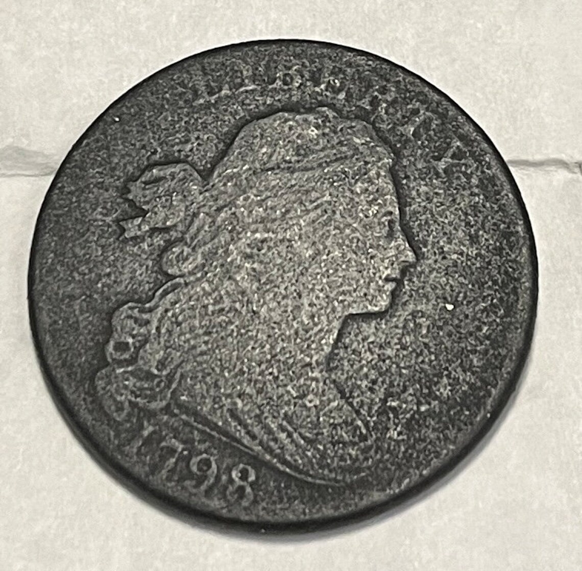 1798 Large Cent US Coin Style 2 Hair VG - F Condition Pitted - Etsy