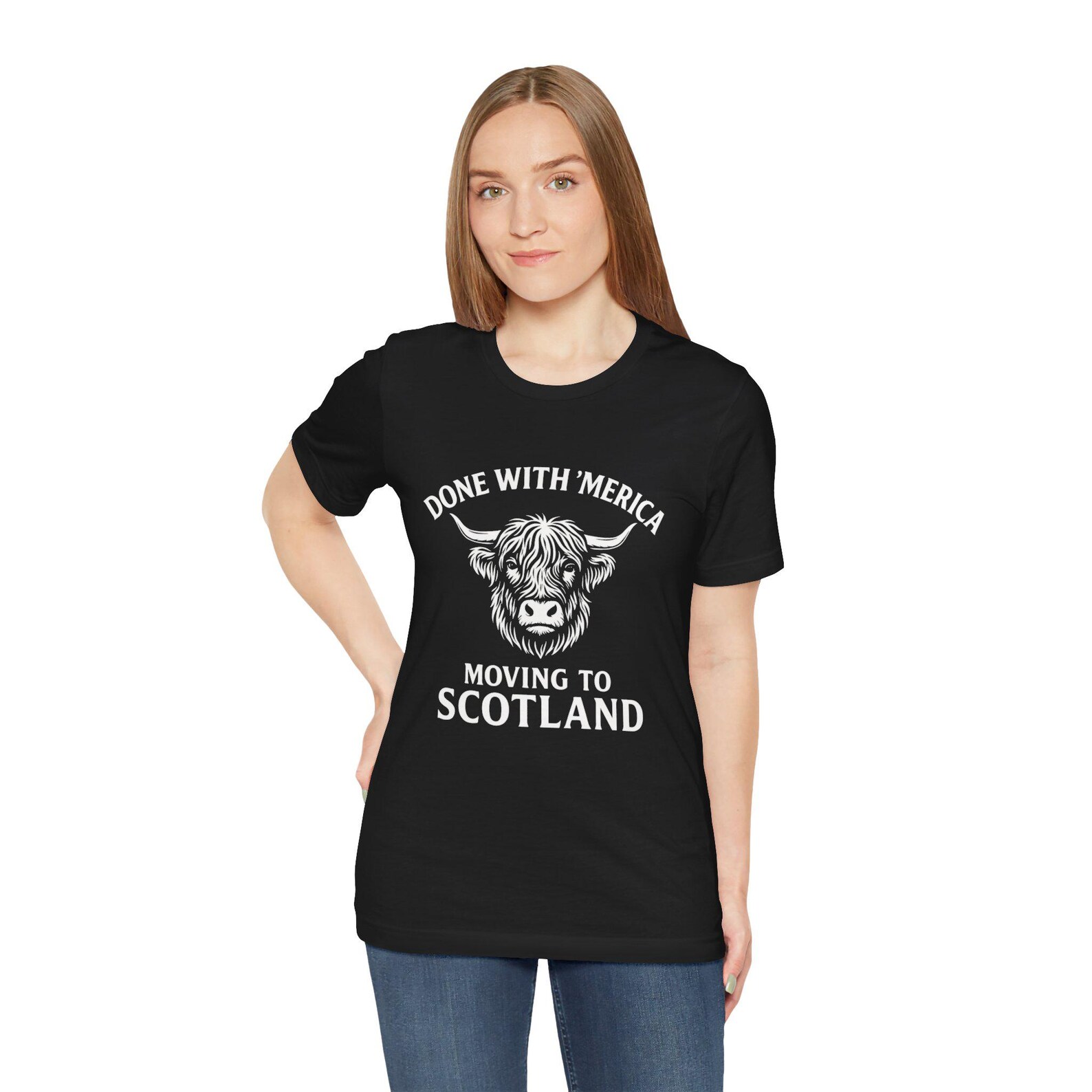 Done With 'merica Moving to Scotland Shirt - Funny Scottish Expat T ...
