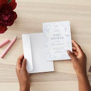 Elegant Customizable Baby Shower Invitation - Etsy