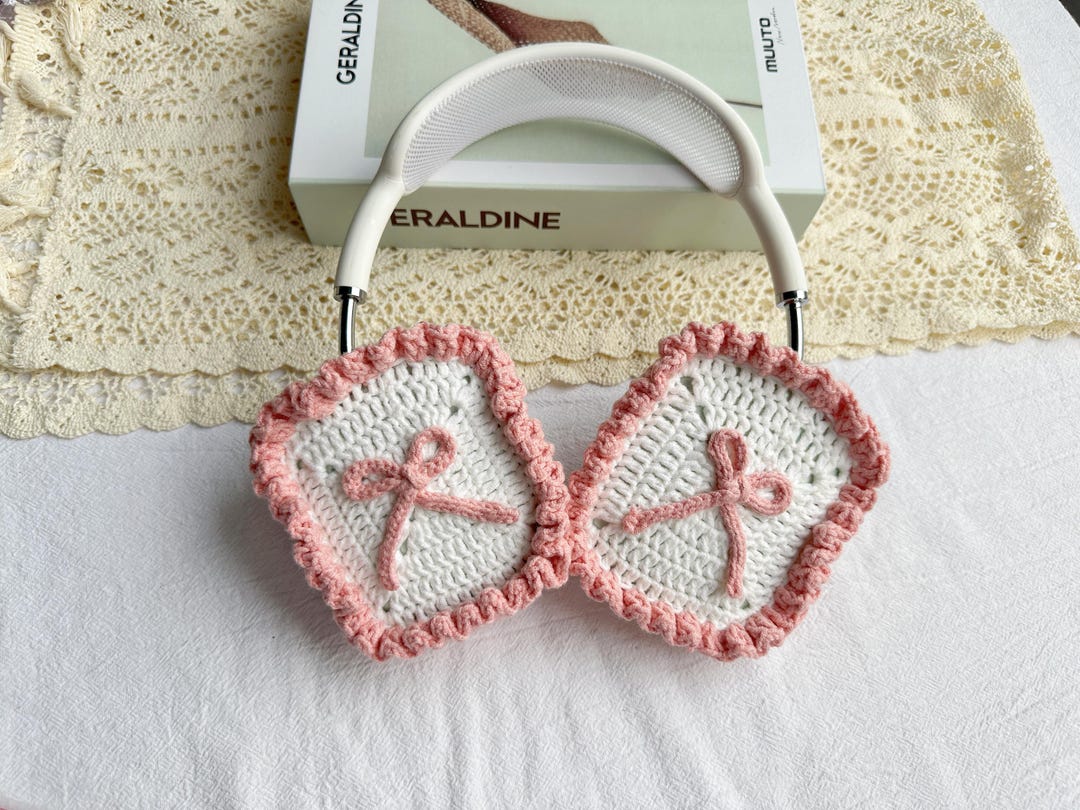 Pink Bow Airpods Max Headphone Covers |crochet Airpods Max Case ...
