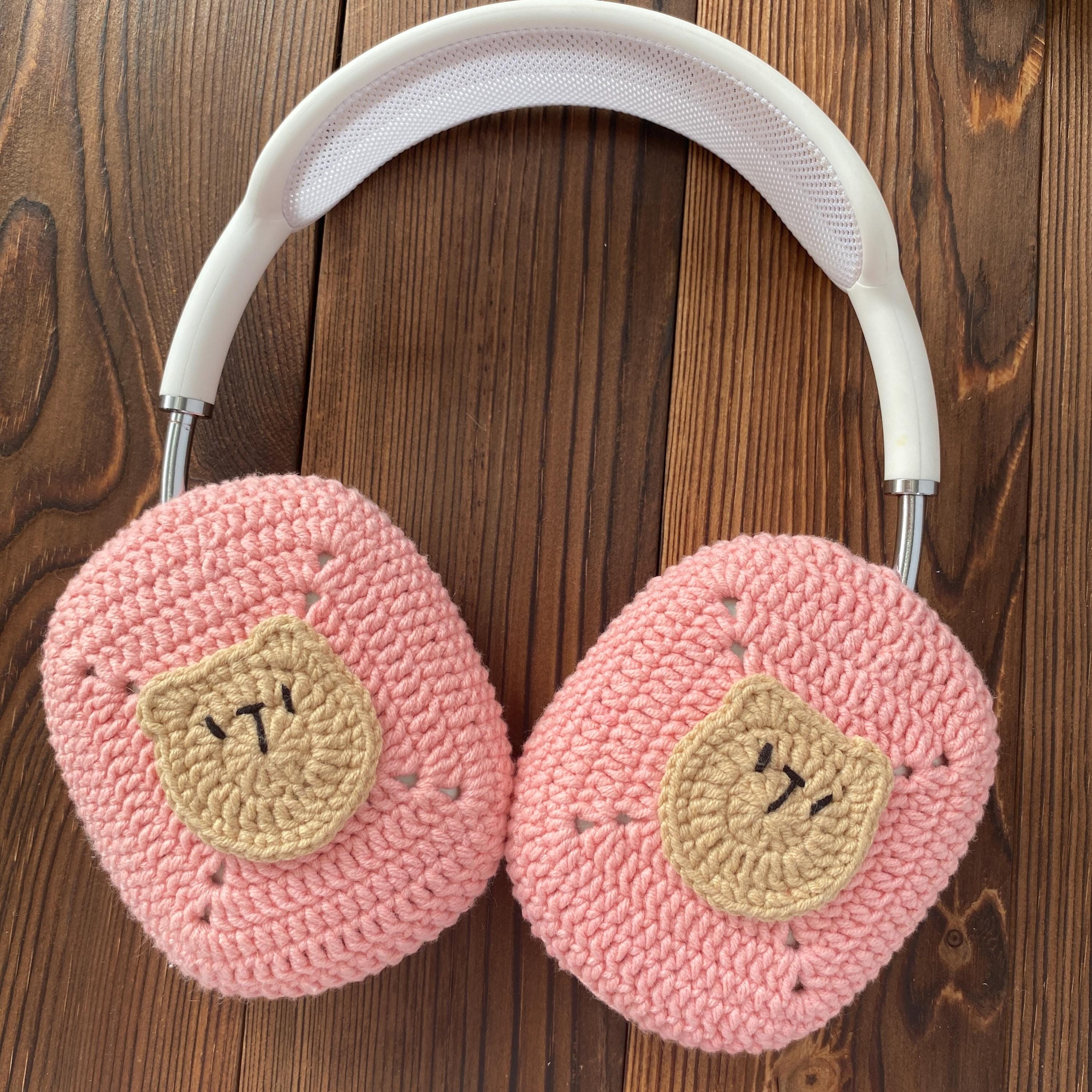 Pink Bear Airpods Max Headphone Covers |crochet Airpods Max Case ...