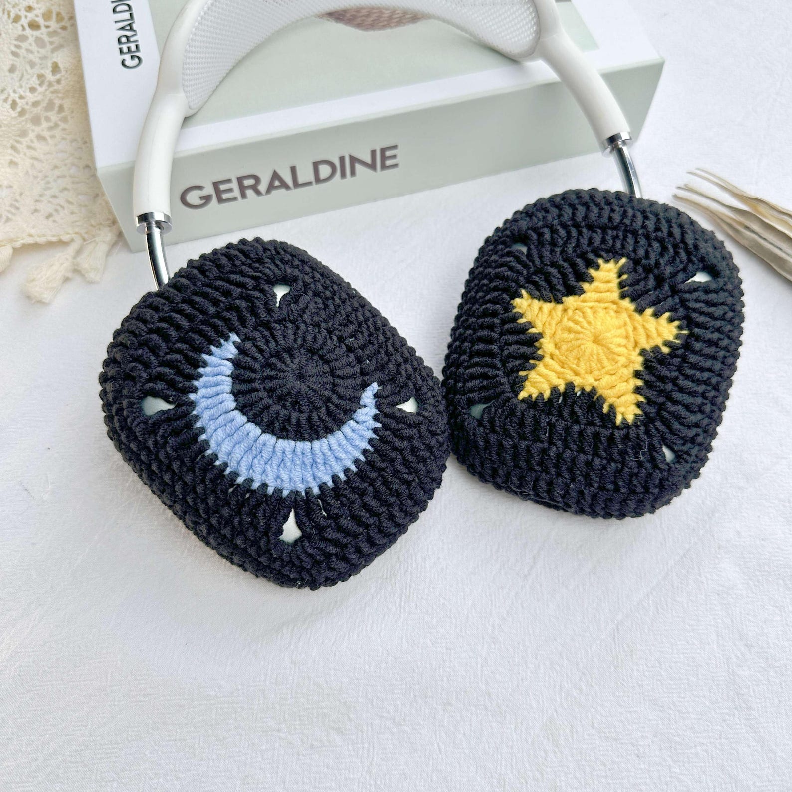 Stars and Moon Airpods Max Headphone Covers |crochet Airpods Max Case ...