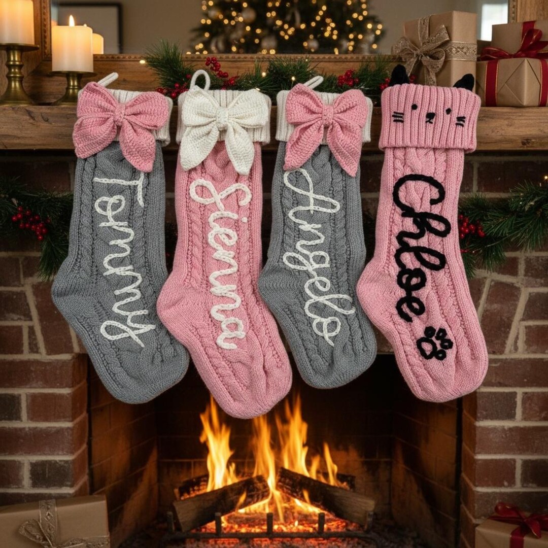 Pet Christmas Stocking, Personalized Embroidered Christmas Stocking ...