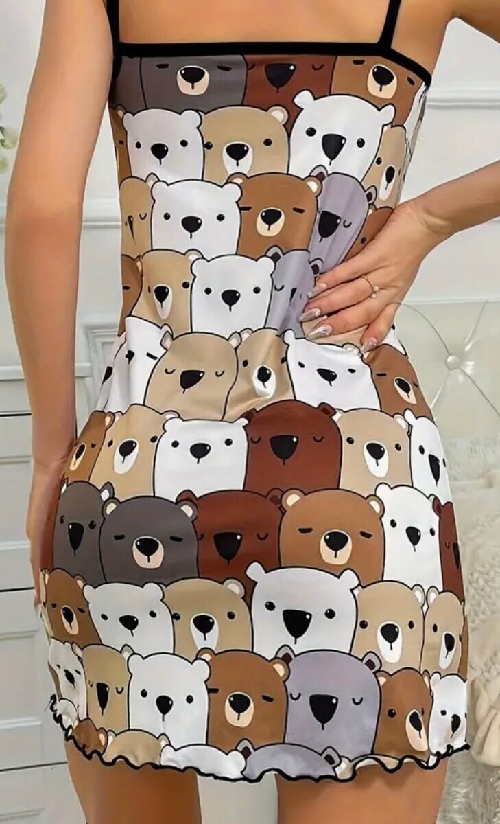 Teddy Bear Lounge Wear Dress/nightgown XXL - Etsy