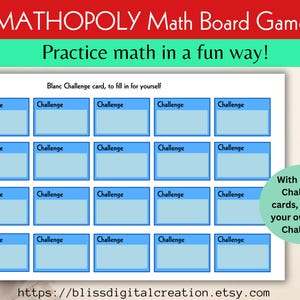 Mathopoly Math Game, Math Addition Subtraction, Math Practice, Math ...