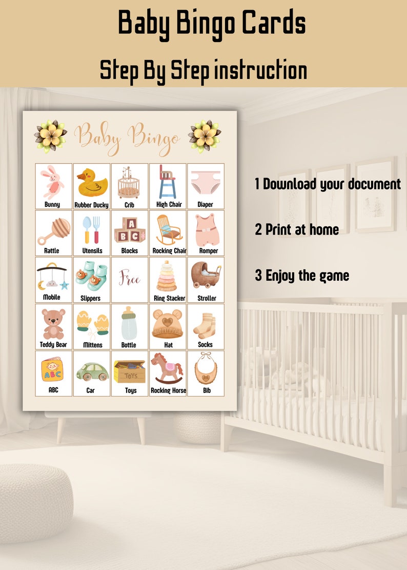 Baby Shower Bingo, Baby Bingo, Baby Shower Game, Bingo Cards, Baby ...