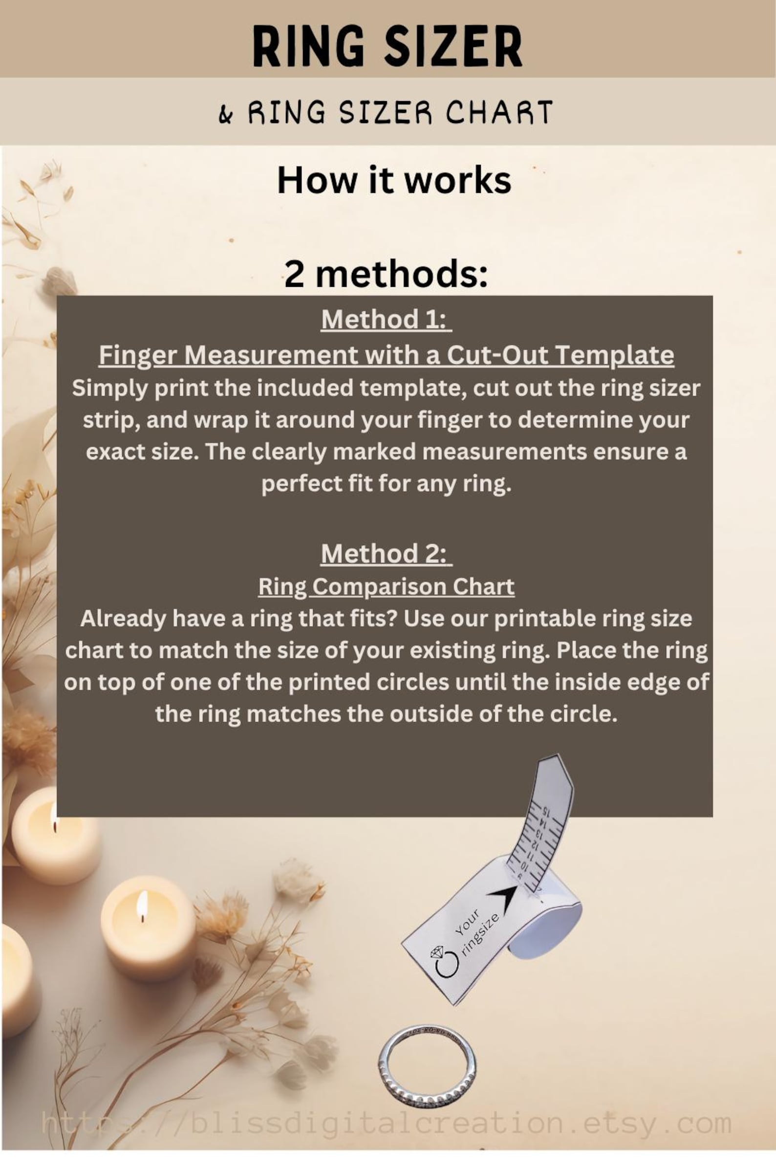 Ring Sizer, Ring Sizer Chart, Ring Size Chart, Ring Size, Ring Sizing ...