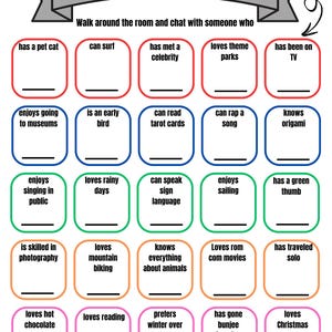 Get to Know Me Bingo, Team Building Get to Know Me Questionnaire ...