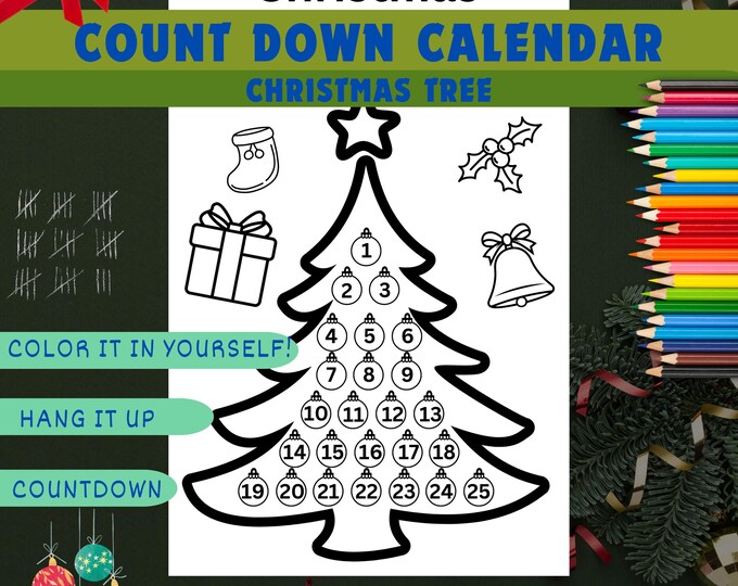 September Countdown Coloring Page | Printable Calendar to Color | Month ...