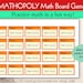 Mathopoly Math Game, Math Addition Subtraction, Math Practice, Math ...