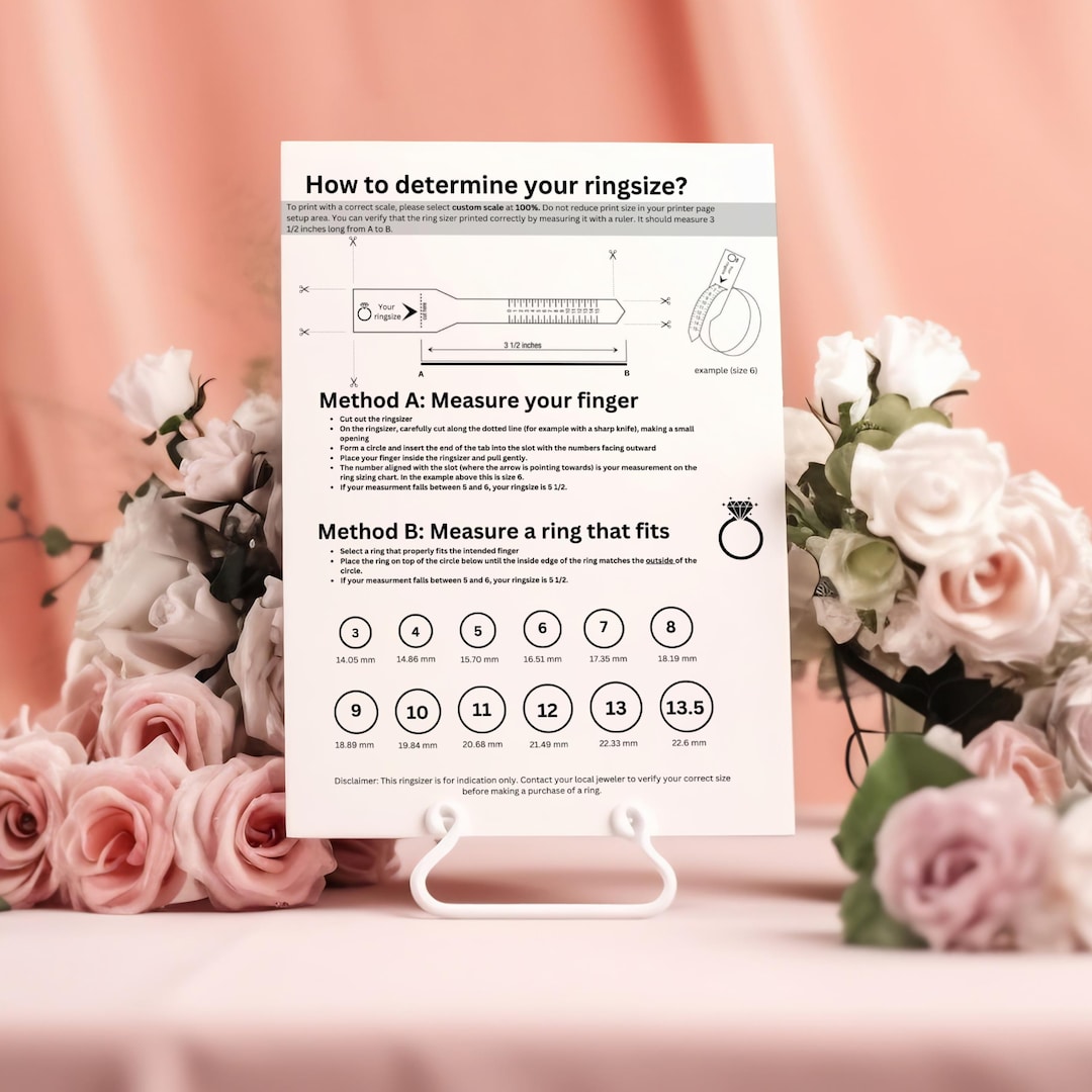 Ring Sizer, Ring Size Chart, Ring Sizer Chart, Ring Size, Ring Sizing ...