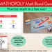 Mathopoly Math Game, Math Addition Subtraction, Math Practice, Math ...