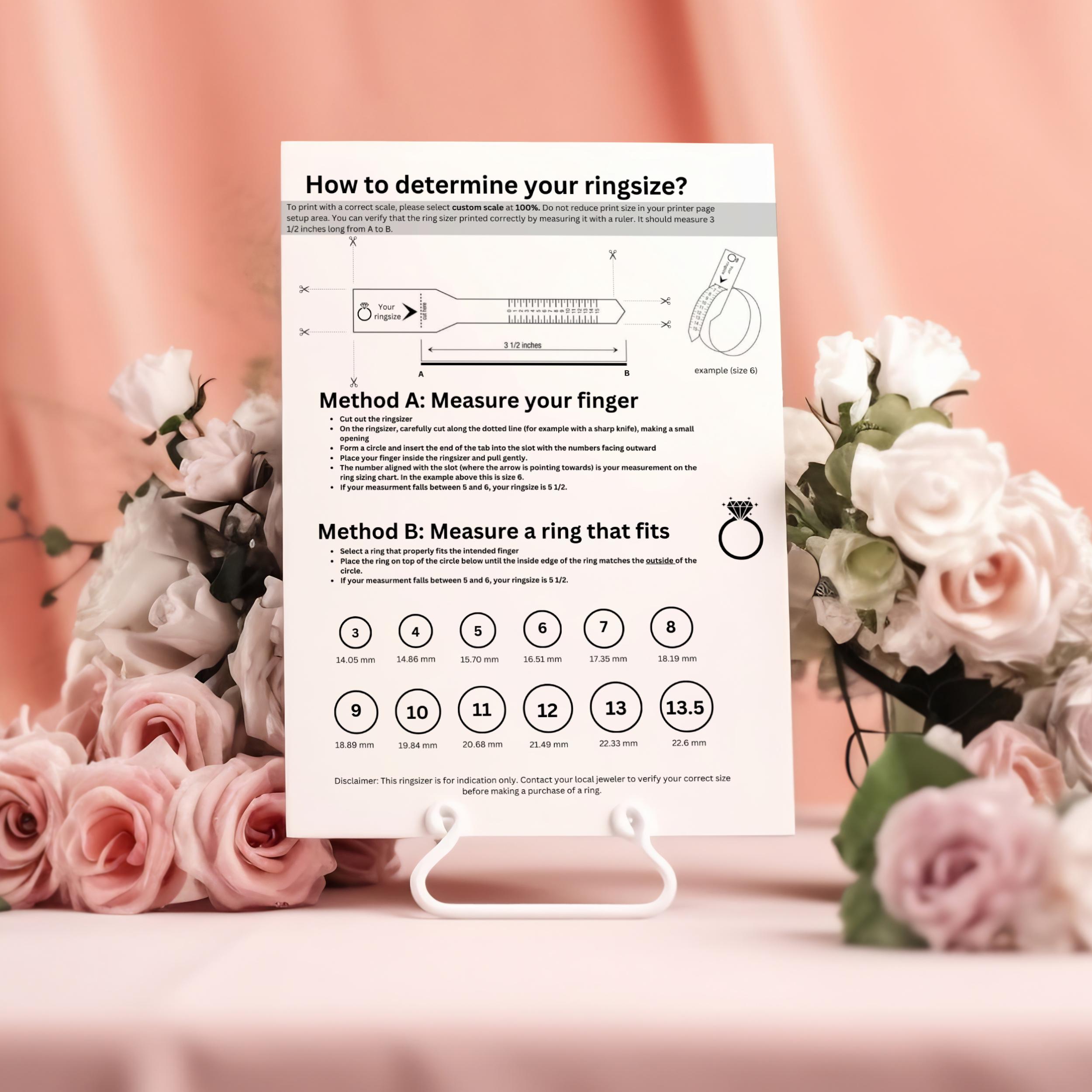 Ring Sizer, Ring Sizer Chart, Ring Size Chart, Ring Size, Ring Sizing ...