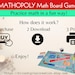 Mathopoly Math Game, Multiplication Table, Times Table, Multiply Chart, Math Practice, Math ...