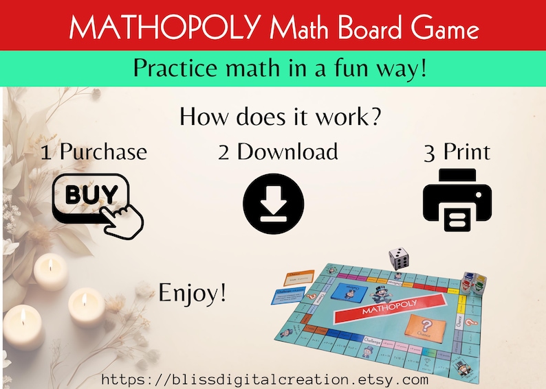 Mathopoly Math Game, Multiplication Table, Times Table, Multiply Chart ...