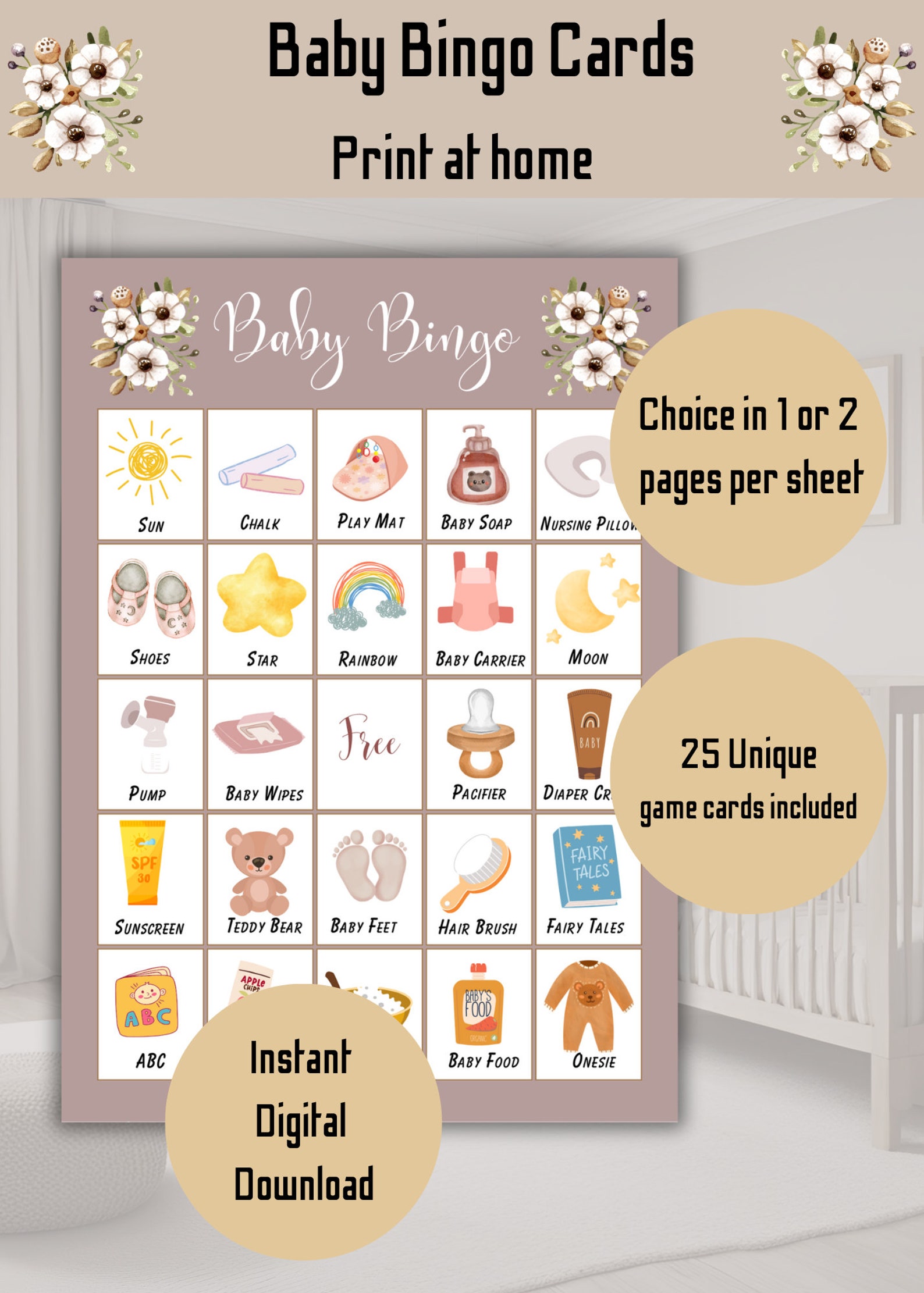 Baby Shower Bingo, Baby Bingo, Baby Shower Games, Bingo Cards, Baby ...