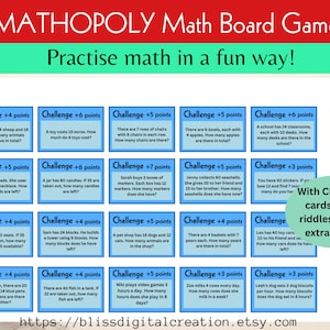 Mathopoly Math Game, Multiplication Table, Times Table, Multiply Chart ...