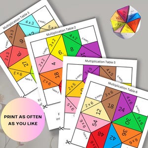 Multiplication Table,times Table, Math Exercise, Math Practice ...
