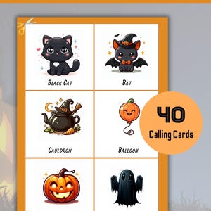 Halloween Bingo Cards, Halloween Activity, Kids Halloween Game, Cute ...