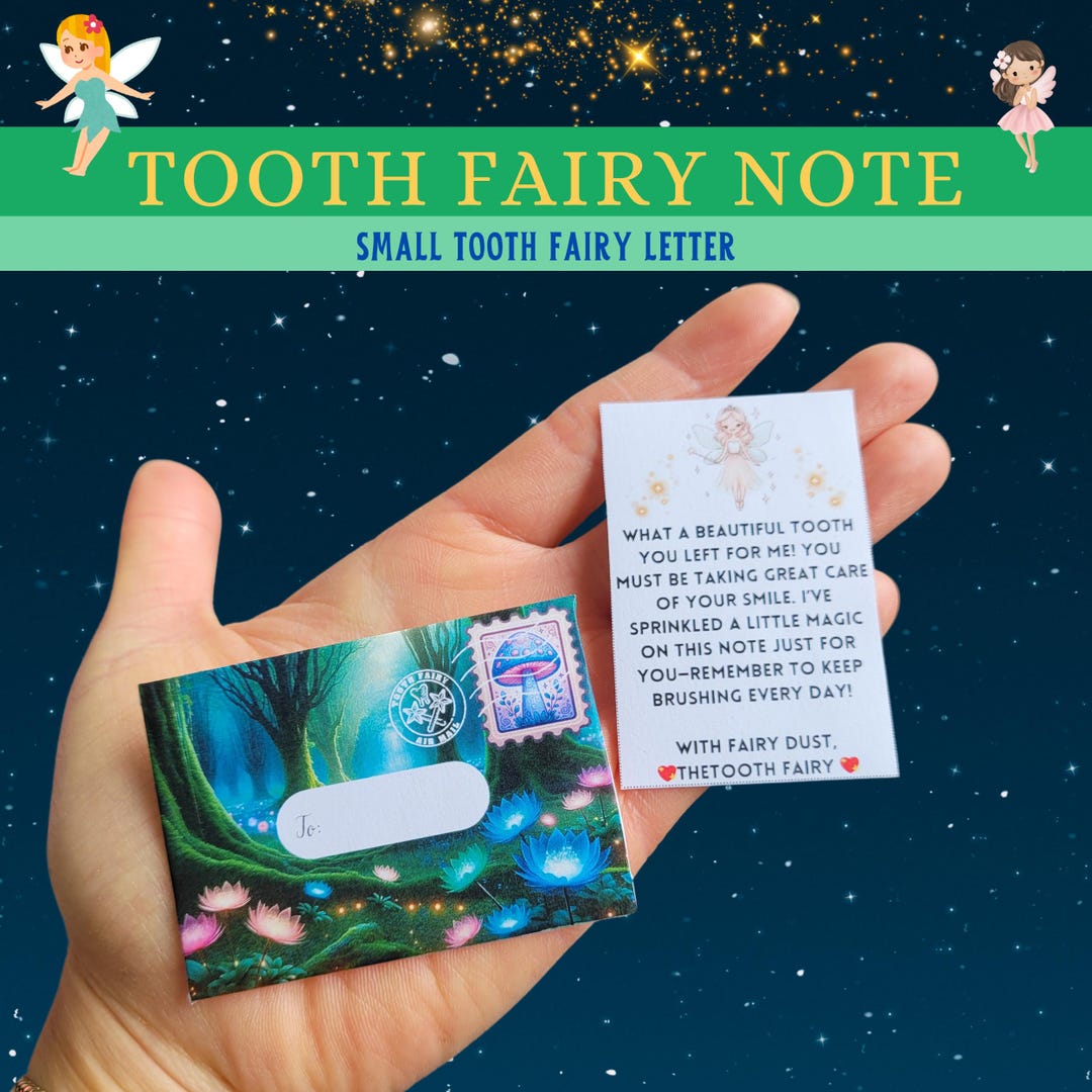 Tooth Fairy Note, Tooth Fairy Letter, Tooth Fairy, Tooth Fairy ...