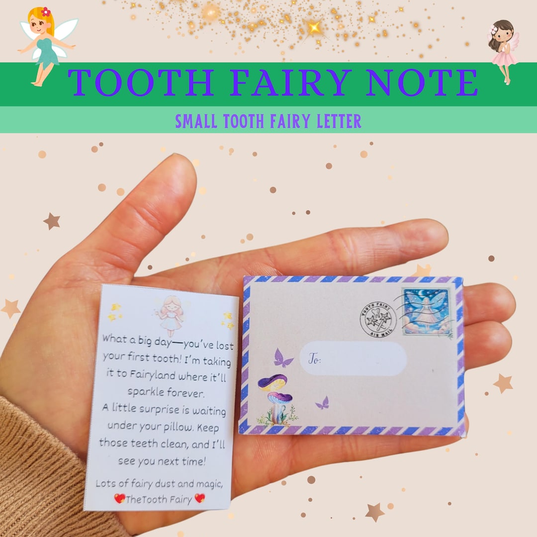 Tooth Fairy Note, Tooth Fairy Letter, Tooth Fairy, Tooth Fairy ...