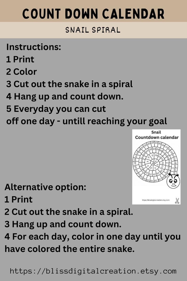 Countdown Calendar Countdown Craft Sheet Download Do It Yourself ...