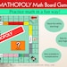 Mathopoly Math Game, Math Addition Subtraction, Math Practice, Math ...