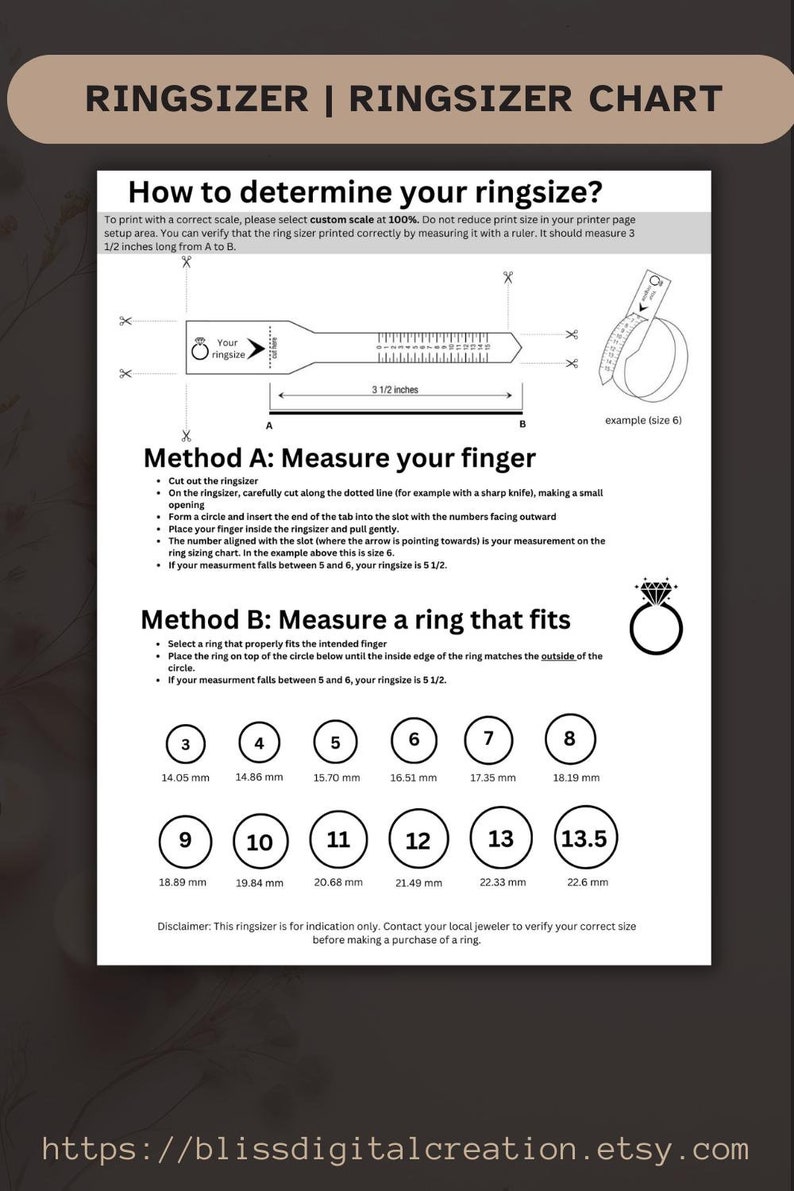 Ring Sizer, Ring Size Chart, Ring Sizer Chart, Ring Size, Ring Sizing ...