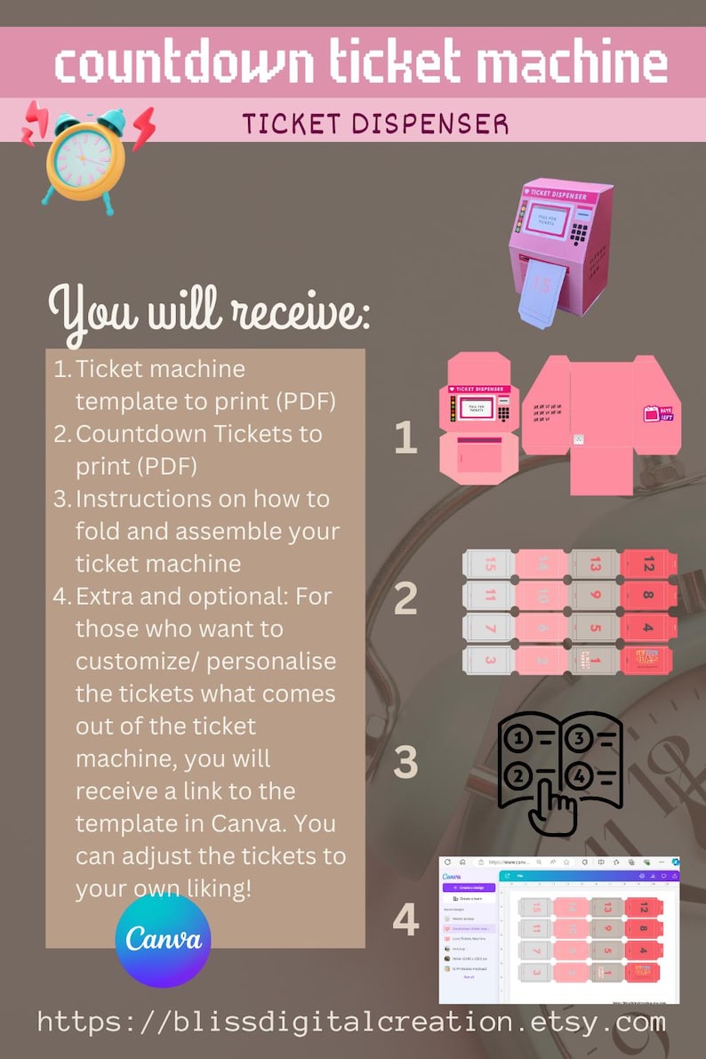 Countdown Calendar Ticket Machine Countdown Calendar Holiday Christmas ...