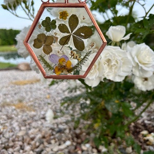 Four-leaf Clover Sun-catcher - Handmade Stained Glass Window Hanging ...