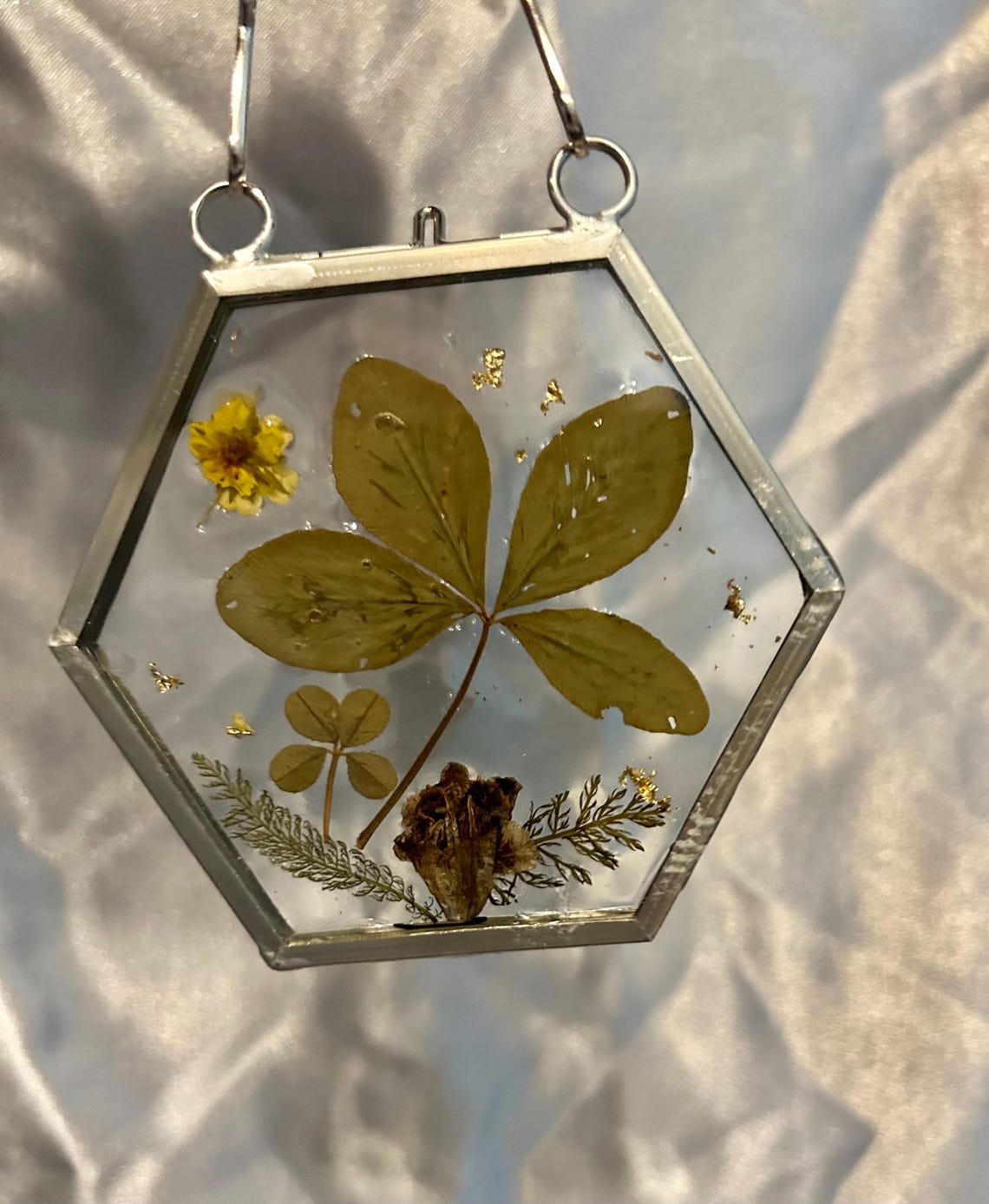 Four-leaf Clover Sun-catcher - Handmade Stained Glass Window Hanging ...