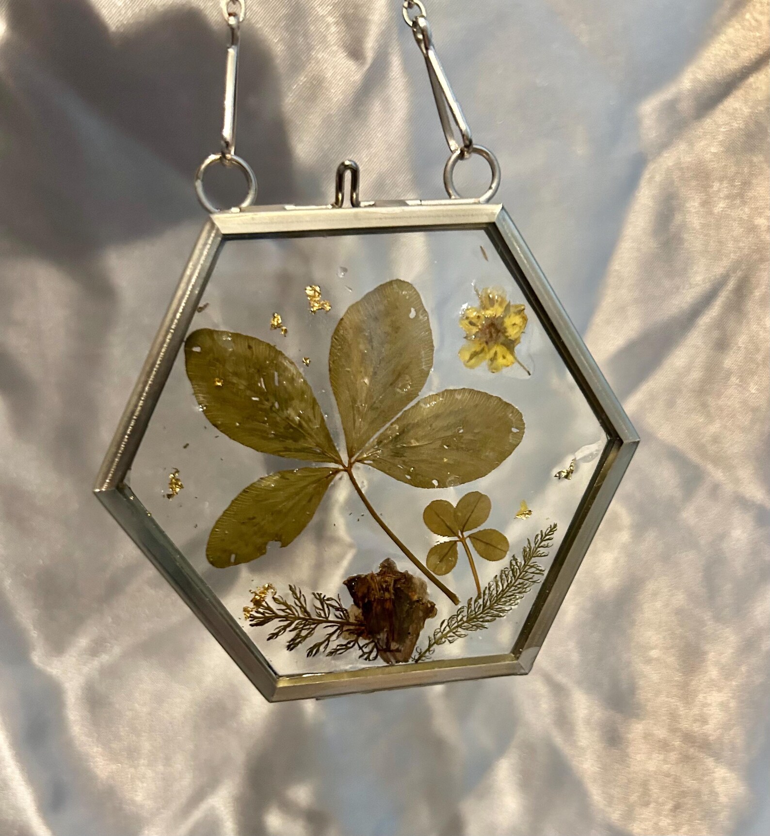 Four-leaf Clover Sun-catcher - Handmade Stained Glass Window Hanging ...