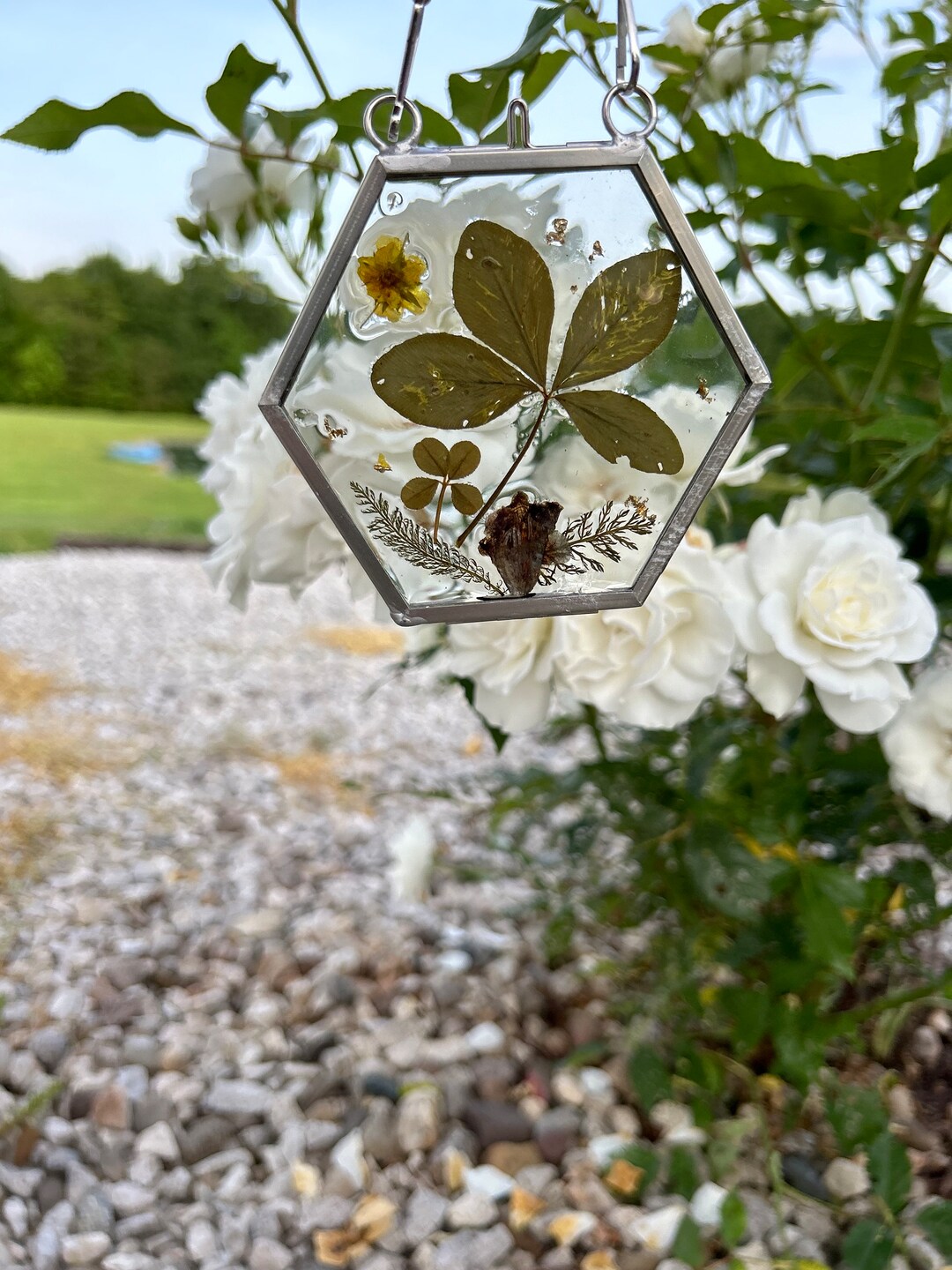 Four-leaf Clover Sun-catcher - Handmade Stained Glass Window Hanging ...