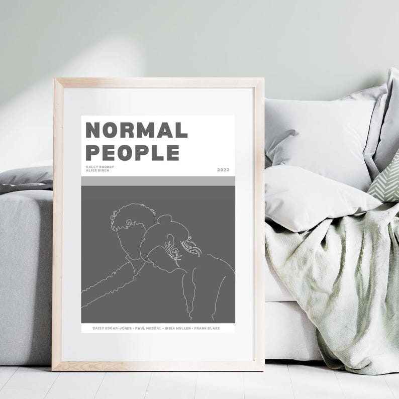 Normal People Poster, Hand Drawn, TV Poster, TV Series, Art, Show ...