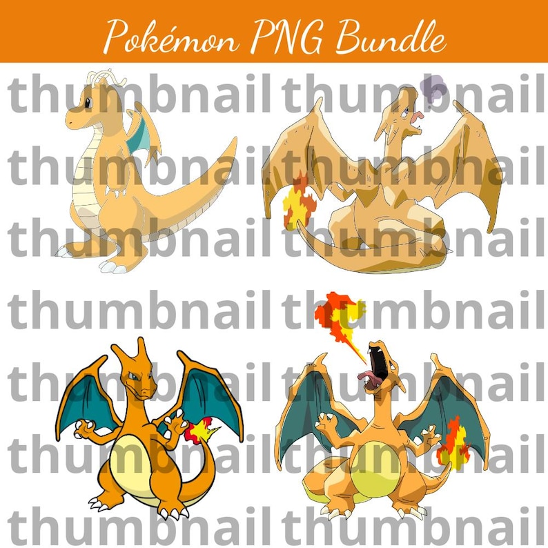 Pokémon PNG Bundle, Cartoon PNG Collection, Pocket Monsters, Pikachu ...