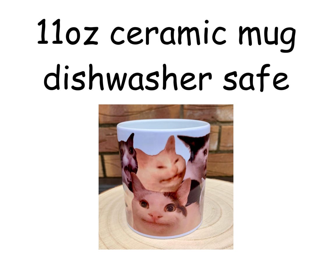 Cat Meme Mug, Crying Cat, Screaming Cat, Funny Cat Mug, Meme Mug, Meme ...