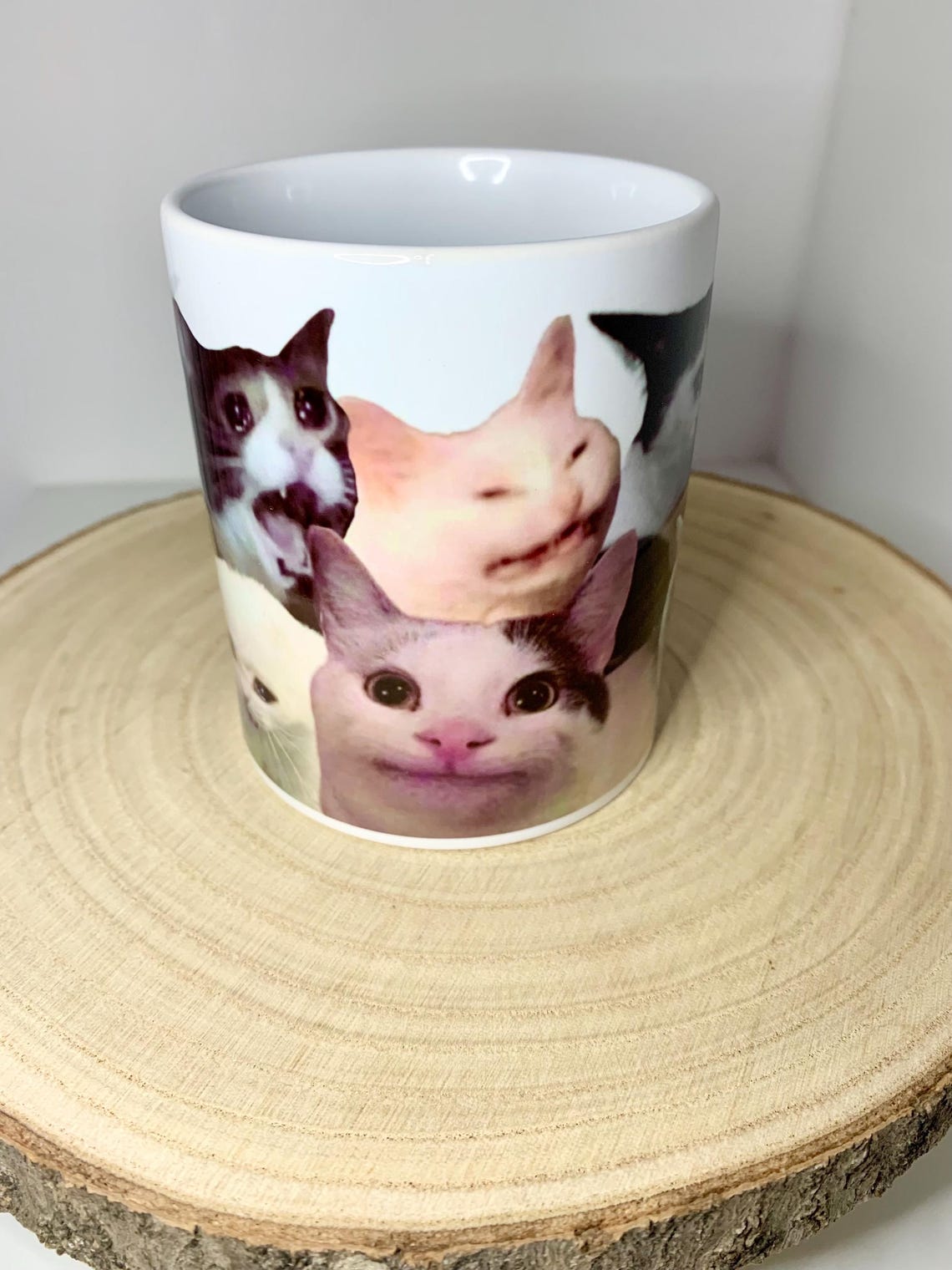 Cat Meme Mug, Crying Cat, Screaming Cat, Funny Cat Mug, Meme Mug, Meme ...